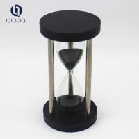 China Eco-friendly 15 Minutes Metal Spindles Wood Shower Sand Timer for sale