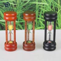 China Home furniture 4mins sand timer hourglass with round small wood frame for sale