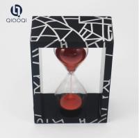 China Black frame square acrylic glass hourglass 4 minutes for sale