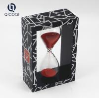 China Black frame square acrylic glass hourglass 4 minutes for sale