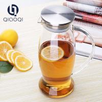 China 1500CC cool kettle Heat-resistant Glass water Tea pot With Infuser for sale