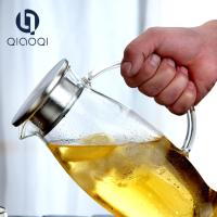 China 1500CC cool kettle Heat-resistant Glass water Tea pot With Infuser for sale