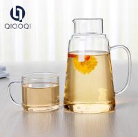China 1500CC cool kettle Heat-resistant Glass water Tea pot With Cup for sale