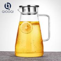 China Hot sale high borosilicate glass water canister tea pot with handle for sale