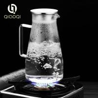 China Hot sale high borosilicate glass water canister tea pot with handle for sale