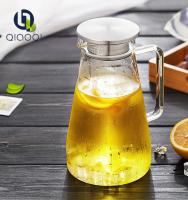 China Hot sale high borosilicate glass water canister tea pot with handle for sale