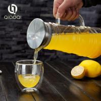 China Hot sell home usage large capacity cold water kettle glass pot for sale
