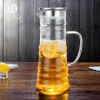 China Hot sell home usage large capacity cold water kettle glass pot for sale