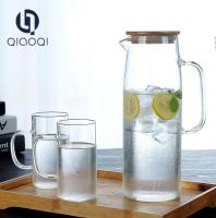 China Hot Selling Exquisite glass water pitcher cool teapot with handle for sale