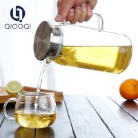 China Hot Selling Exquisite glass water pitcher cool teapot with handle for sale