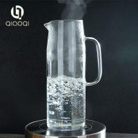 China Hot Selling Exquisite glass water pitcher cool teapot with handle for sale