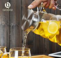 China Large Capacity Hot Selling Glass Pitcher Iced Tea Beverage Carafe Water Jug 1800ml for sale