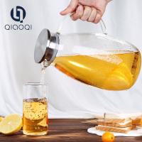 China 2.6L cool water jug glass juice jug with handle manufacturer for sale