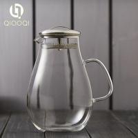 China Hiqh Quality Borosilicate Glass Cold water pots, Water Jug With Lid for sale