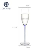 China Wholesale Personalized Red Wine Glasses with Blue Stem Manufacturer for sale
