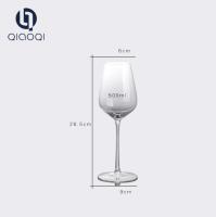 China customized high quality lead-free crystal red wine glass 500ml for sale