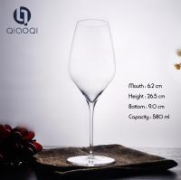 China lead free high quality Red wine glass with custom LOGO for sale for sale