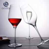 China lead free high quality Red wine glass with custom LOGO for sale for sale