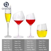 China Lead-free Red Wine Glasses /Beveled red wine glass manufacturer for sale