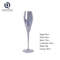 China Custom handmade OEM electroplate laser etched wine glass for sale