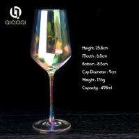 China Hot Sale China Mouth Blown Colorful Crystal Red Wine Glass With Good Quality for sale