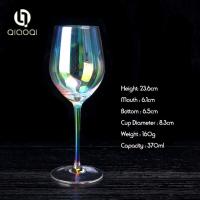 China Hot Sale China Mouth Blown Colorful Crystal Red Wine Glass With Good Quality for sale