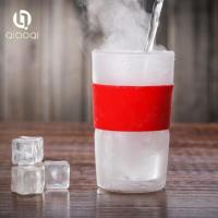 China Hot sale 350ml borosilicate glass double wall coffee cup with lid silicone bottom and lid for sale