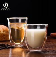 China Wholesale Customized Double Wall Tea Glass Cup Coffee Cup With Glass Lid for sale