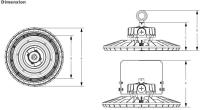 China HB2 DIP Switchable Power and 3CCT UFO LED High Bay Light 100W 150LPW with Emergency function optional for sale