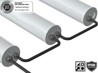 China 1.5m 60W IP69K IK10 TB7 LED Tubular Light for Chemical Facilities with 3 or 5 wiring-through linkable and DIP Switchable Power/3CCT/3-Phase Changing for sale