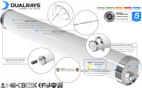 China DUALRAYS LIGHTING MTB6 LED Marine Tubular Light IP66 IP69K IK10 Protection made on high quality non-corrosive materials - PMMA, polycarbonate, and 304/316 stainless steel for sale