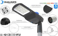 China 30W S3 LED Street Lamps with smart lighting IP66 160LPW 7 years guarantee for sale