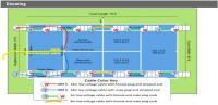 China DUALRAYS ISP5 600x1200mm LED Sport Panel with URG<22 150LPW Efficiency for Tennis Court with Zigbee Wireless Control and IP40 / IP65 Optional for sale