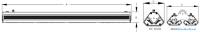 China DUALRAYS HB6 1ft 50W IP65 140LPW Aluminium LED Linear Highbay for Warehouse Aisle with 30W 3 Hours Emergency Function for sale