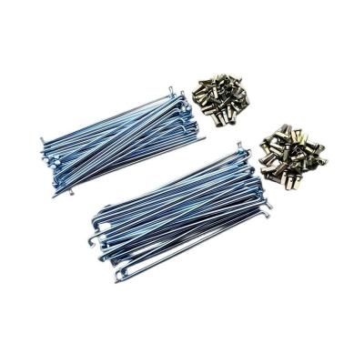 China CG125 Front and Rear Wheel Spoke Set Galvanised Steel Rim Spokes Nuts for sale