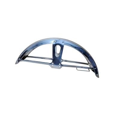 China CG125 front fender, glossy chrome curved mudguard, compatible with 125 top-rod front wheel fender for sale