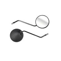 China CG125 rearview mirror assembly round reflective mirror chrome bracket set compatible with 125 top rod motorcycle head reversing mirror for sale