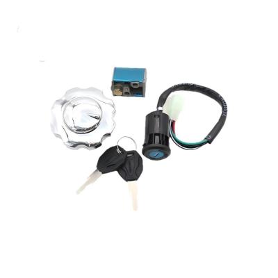 China Glossy Chrome CG125 Motorcycle Lock Set Complete Ignition Lock And Fuel Tank Lock Set for sale