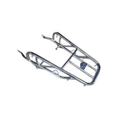 China CG125 Motorcycle Rear Rack Glossy Chrome Cargo Rack For 125 Top Bar Motorcycle for sale