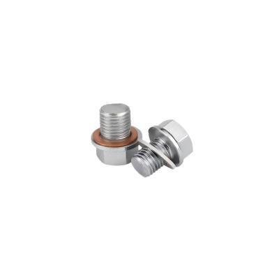 China CG125 Motorcycle Oil Drain Screw Hexagon With Copper Gasket Oil Pan Oil Drain Parts for sale