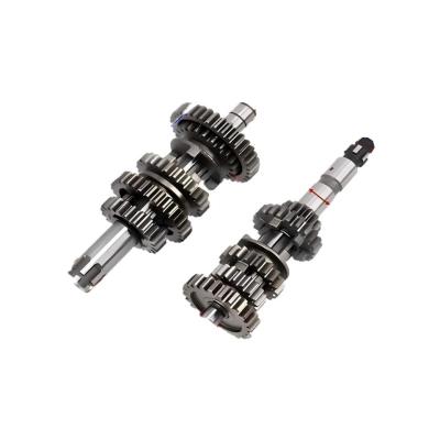 China Carburized Hardened Steel YBR125 Motorcycle Engine Parts Gearbox Main And Auxiliary Shaft for sale