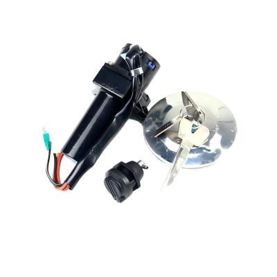 China YBR125 Euro 2 Version Motorbike Lock Assembly 4 Wire Round Cover Type for sale