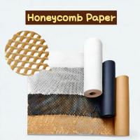 China 10 - 52cm Honeycomb Paper Sheet Cut To Size  Cushioning Honeycomb Paper Roll for sale