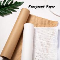 China 38cm X 50m Paper Honeycomb Sheets 80GSM 100% Recycled Bubble Cushioning Wrap for sale