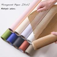 China 38cm X 100m Buffer Paper 100% Recycled 100 Rolls Honeycomb Paper Roll for sale