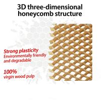 China 50cm X 100m Honeycomb Paper Sheet Brown Wrapping Paper Sustainable Packing Kraft for sale