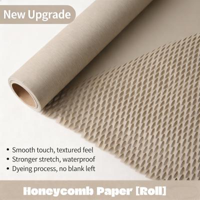 China 50cm X 100m Honeycomb Paper Sheet Brown Wrapping Paper Sustainable Packing Kraft for sale
