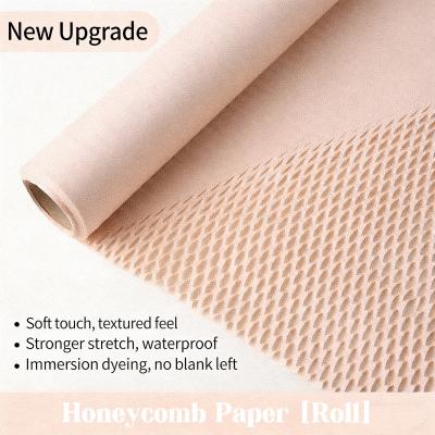 China 10m Pink Bubble Cushioning Wrap Roll Protective Brown Kraft Paper Roll for sale