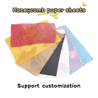 China Customizable Honeycomb Paper Sheets Eco Friendly 80GSM Honeycomb Cushioning Wrap for sale