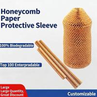 China Brown Honeycomb Wrap Sleeve  20cm 90Ply Protective Sleeve For Bottles for sale
